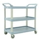HUBERT® Transport Cart Grey Plastic Large - 40 1/4 L x 19 7/8"W x 37"H ...