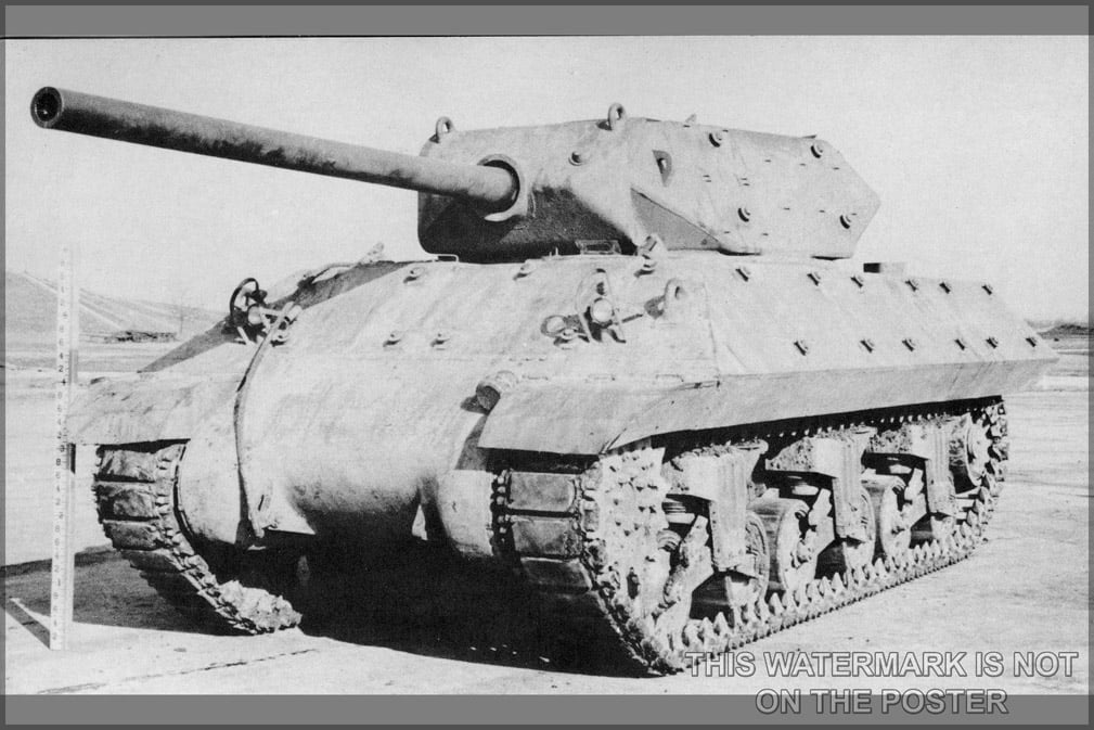24"x36" Gallery Poster, M10 Gun Motor Carriage with 90mm Gun T7 ...