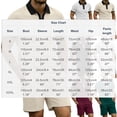 Bovxnpu Men's Clothing Set 2 Piece Outfits Men Short Sleeve Zip Button ...