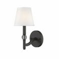 Wry Lighting Waverly 1-light Wall Sconce in Aged Brass and Tuxedo shade ...