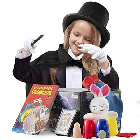 Kids Magician Costume and Kids Magic Kit - Magic Tricks Games Toy with ...
