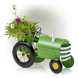 Alpine Corporation Metal Lime Green Tractor Planter - Walmart.com