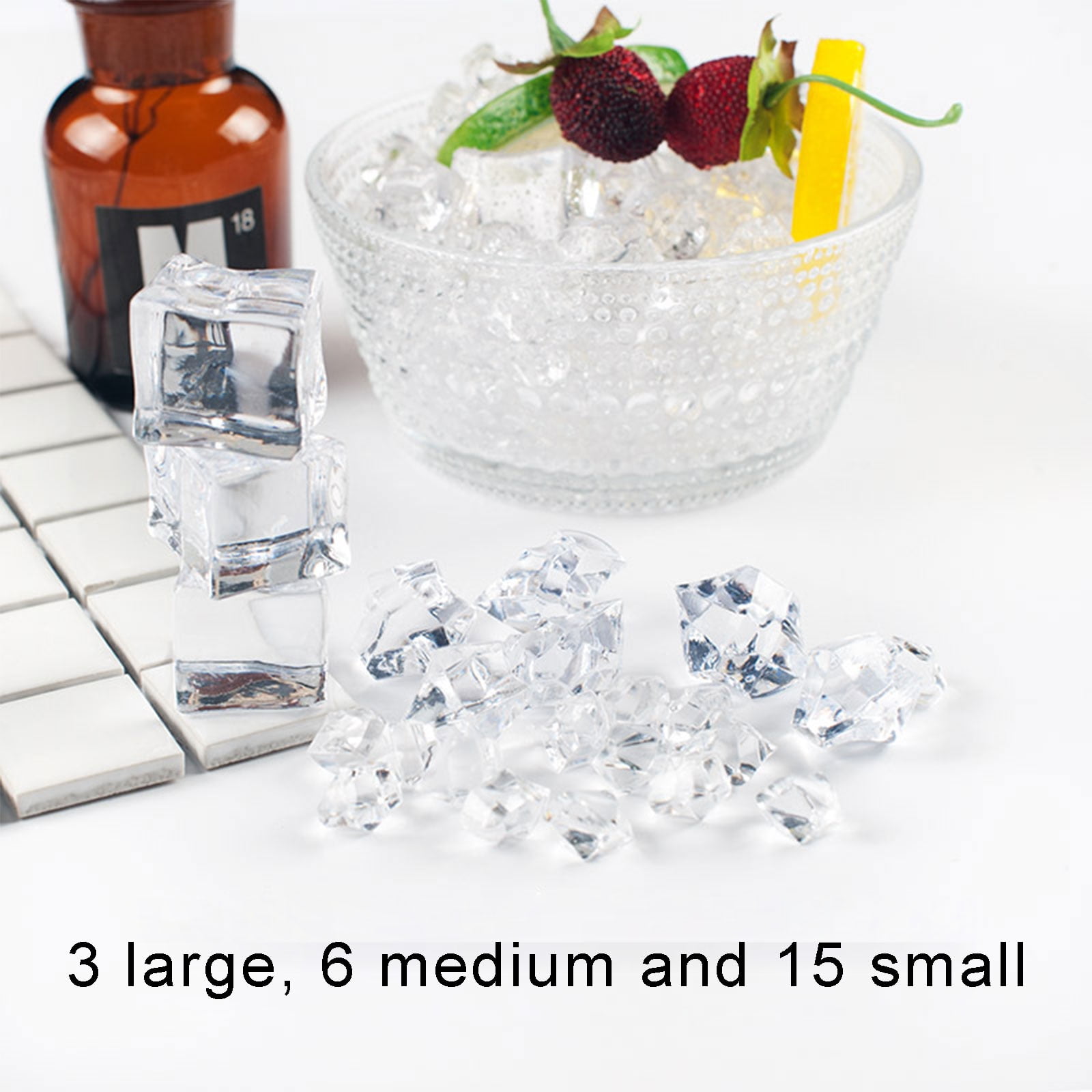 Artificial Fake Ice Cubes and Lemon Slices for Wedding Decor Party ...