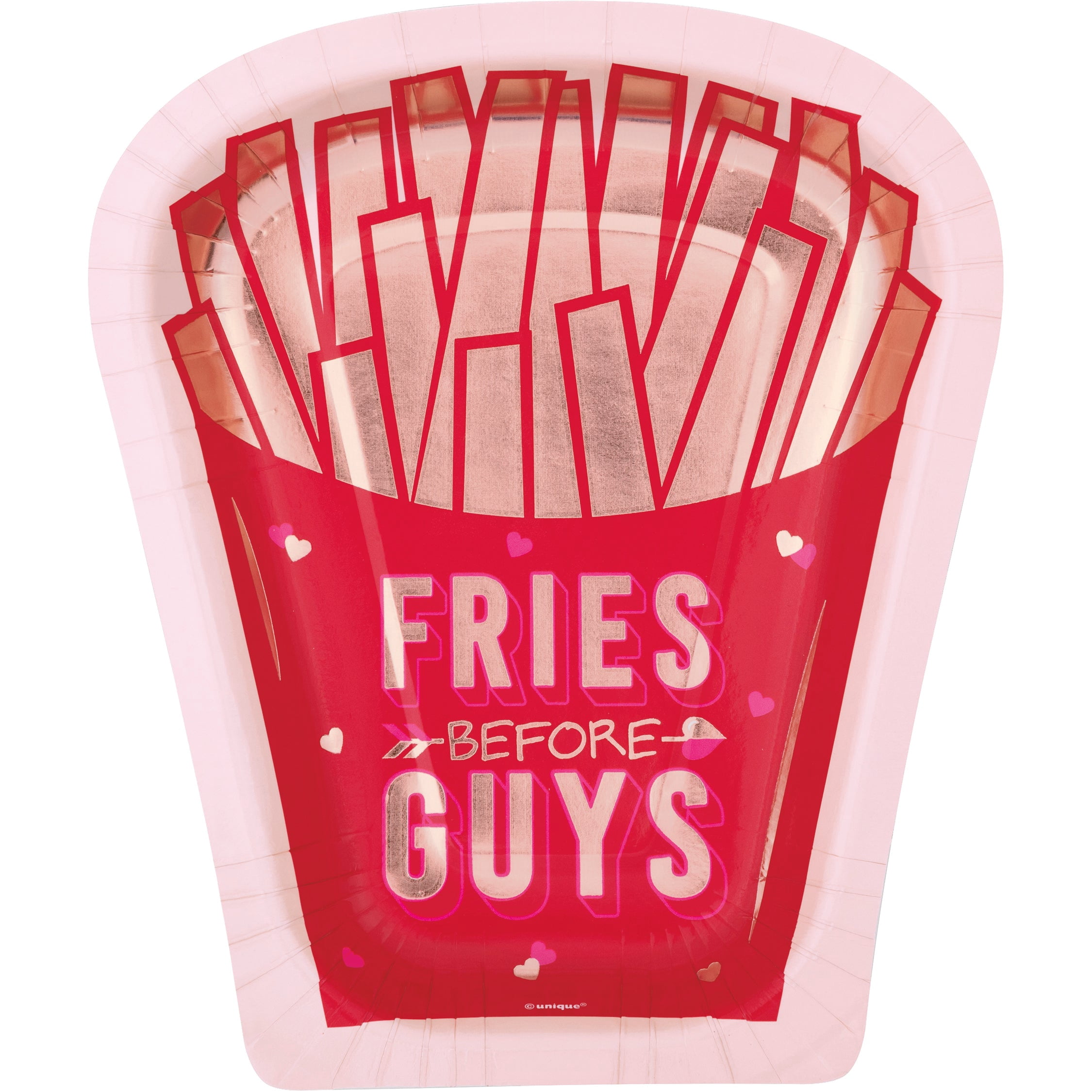 Lovely Galentine French Fries Shaped 8.25" Plates, 8ct - Walmart.com