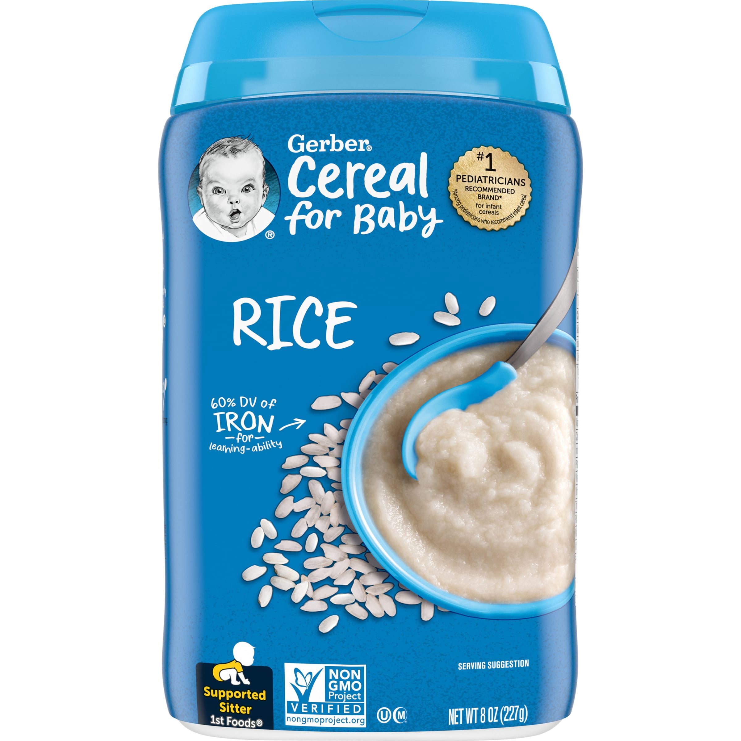 Gerber 1st Foods Cereal For Baby Baby Cereal Rice 8 Oz Canister Gerber 1st Foods Cereal For Baby Baby Cereal Rice 8 Oz Canister