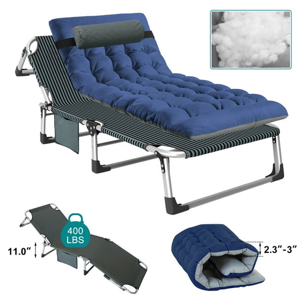 Lilypelle 75" Outdoor Lounge Chair,Adjustable 4-Position Adults ...