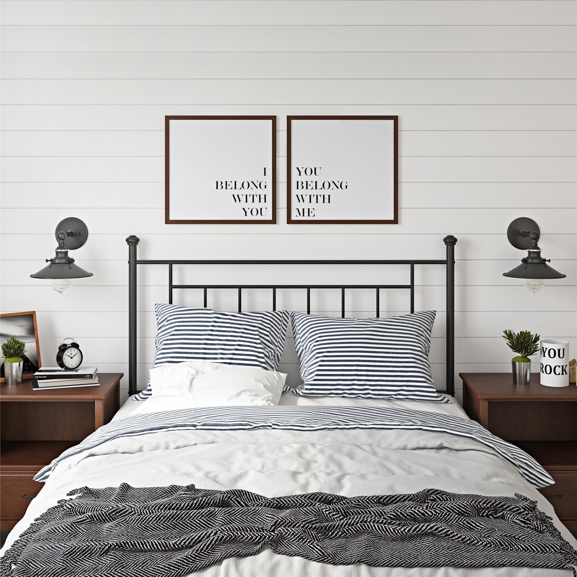 Mainstays Tempo Full Queen Metal Headboard Black Walmart Mainstays Tempo Full Queen Metal Headboard Black Walmart