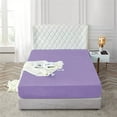100% Cotton Mattress Cover Lilac Ultra Soft Cotton Stretch Fitted Sheet ...