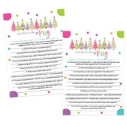 Snow Much Fun Christmas Trivia Game Cards 25 Pack Version 3 Festive ...