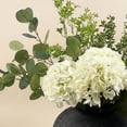 Faux Eucalyptus & White Hydrangea Arrangement, 30 Inch Large Artificial ...