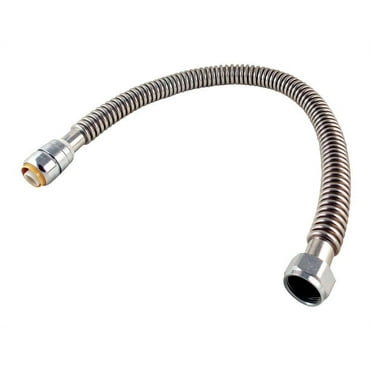 SharkBite 1/2 in. Push Fit X 3/4 in. D FIP 18 in. Stainless Steel Water ...