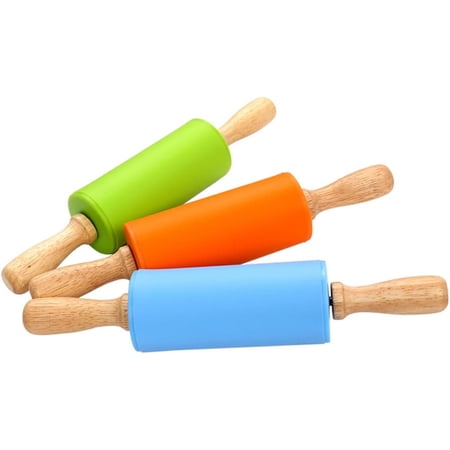 Pizza Roller Rolling Pin Kitchen Roller Silica Gel Rolling Pin Solid ...