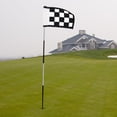 Luxshiny Black Nylon Training Flag with Clear Checkered Design for ...