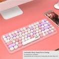 Lytiang 308i Wireless Keyboard Compact 84 Key Lightweight Keyboard Retro Style Texture