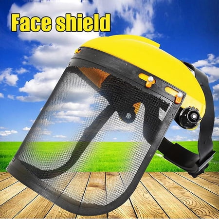 Face Shield Safety Helmet Hat With Full Face Mesh Visor For Logging ...