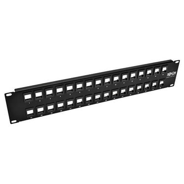 Tripp Lite 1U Patch Panel Rackmount 24-Port Shielded Blank Keystone ...