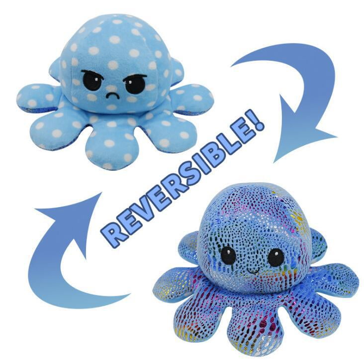 FORTUNE The Reversible Octopus Plush Toy, Double-Sided Flip Plush ...