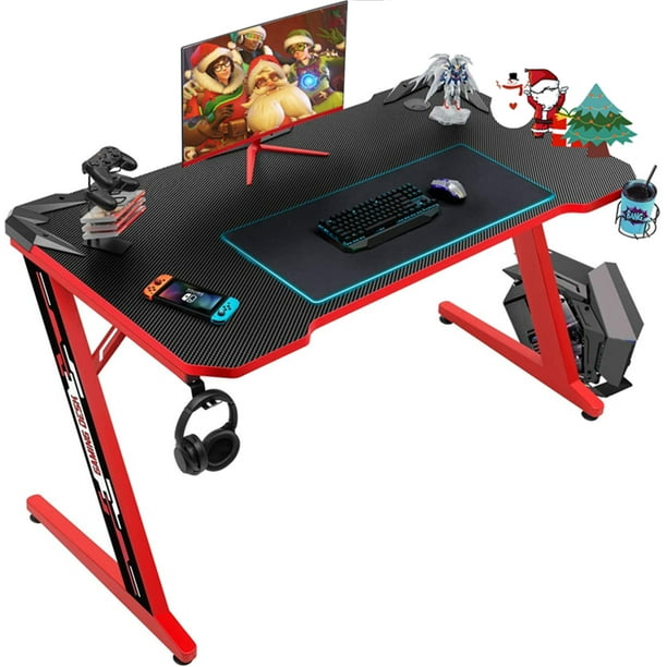 Homall Gaming Desk 44” Gaming Table Computer Desk Z Shape Gamer ...