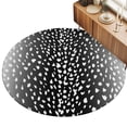 Art Black 3.3' Round Rug for Bedroom Reading Corner, Vintage White ...