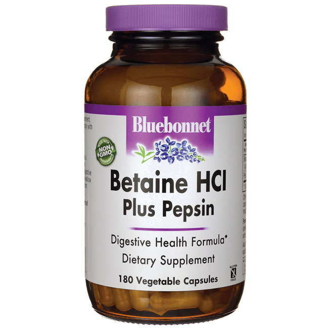 Bluebonnet Betaine Hci Plus Pepsin, 180 Ct - Walmart.com