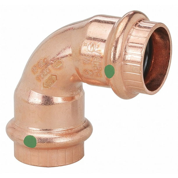 Viega 77022 Viego Propress 3/4" - 90° Copper Elbow - Double Press Connection - Smart Connect ...