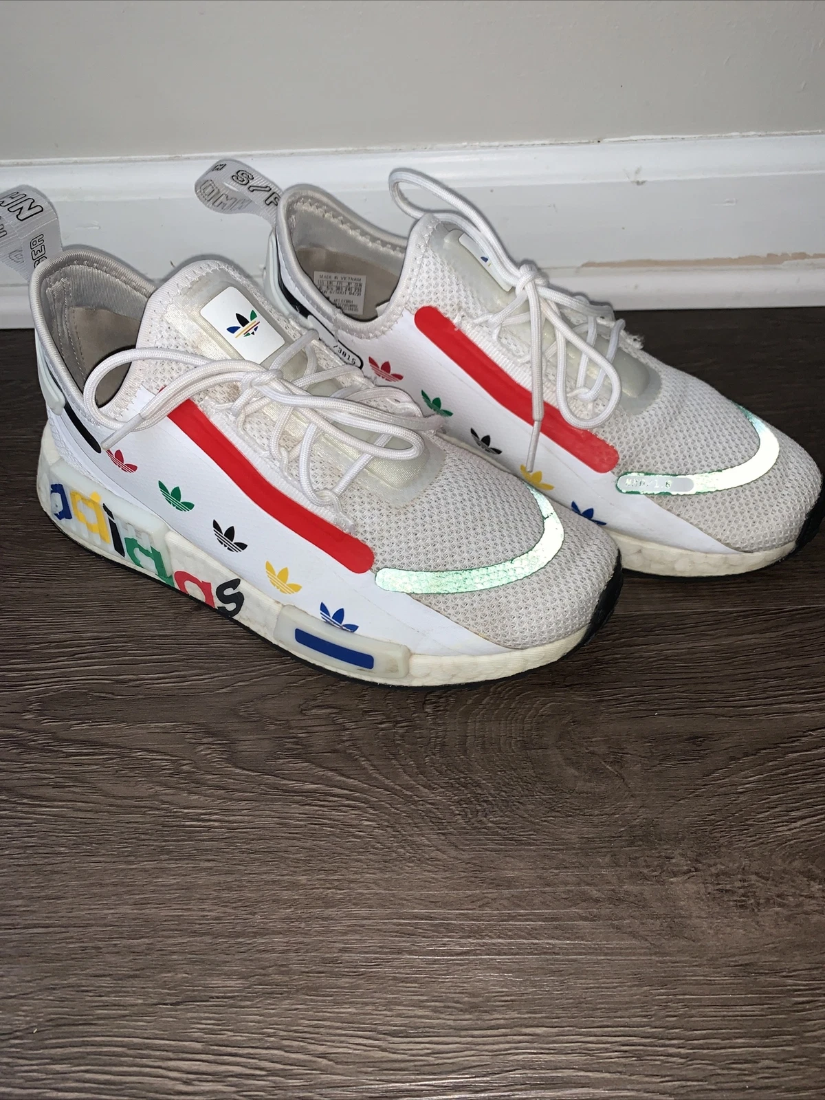 Ad-id-as NMD 1.8 Shoes White Red Green Blue Yellow Men's Sz 6 /3015 ...