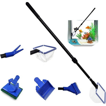 SHTUUYINGG 5 in 1 Aquarium Cleaning Kit, Fish Tank Cleaning Tool Set ...