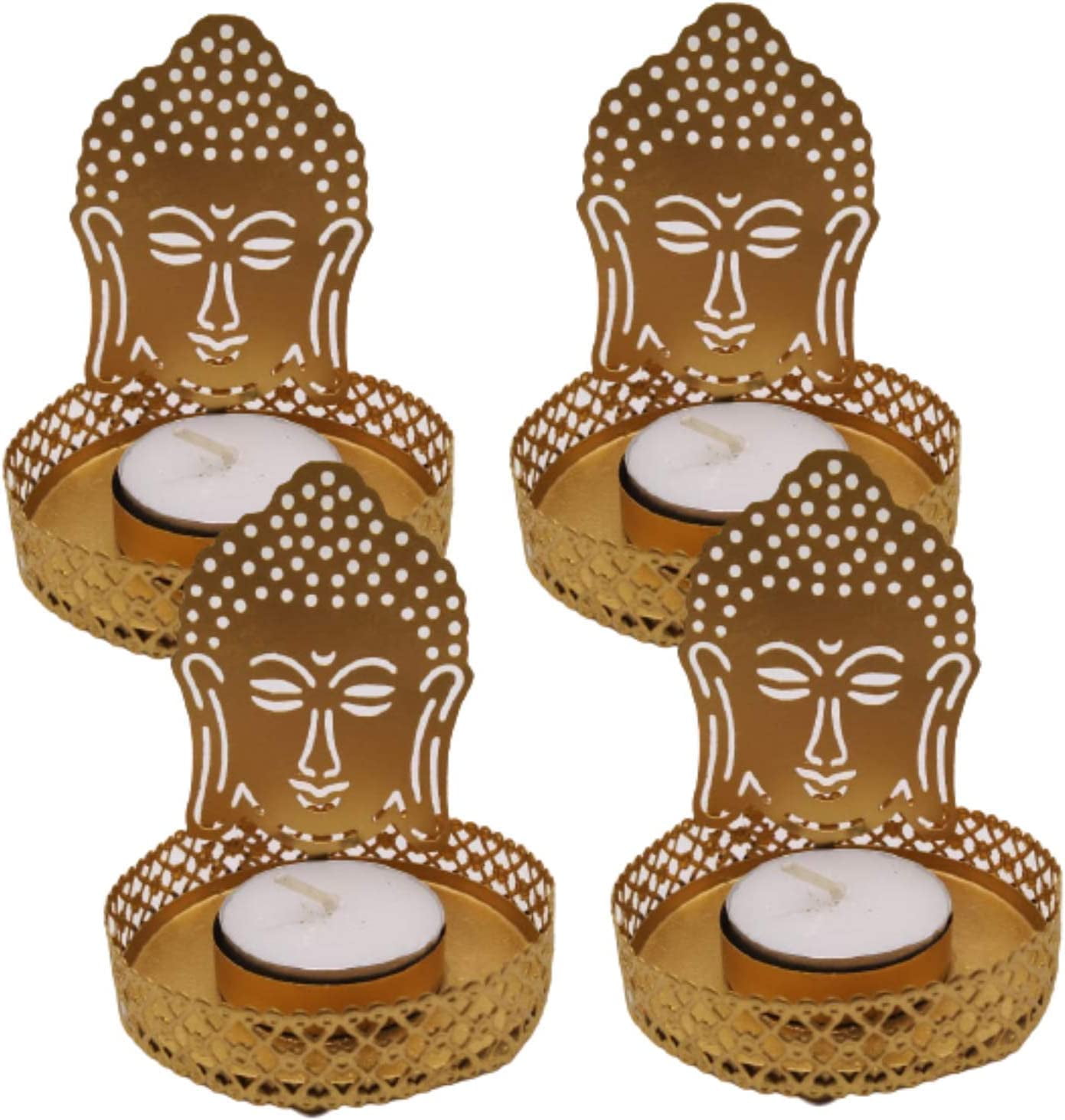 India Meets India Brass Tealight Candle Holder, Tea Light Holder with ...