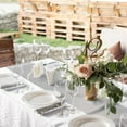White Silver Disposable Tablecloth, Plastic Rectangle Table Cover with ...