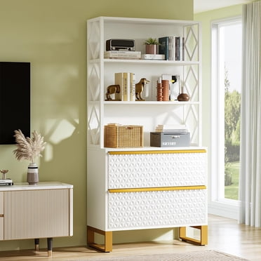 "Homfa 71"" Open Shelf Furniture, 3 Tier Wooden Book Bookshelves Unit ...