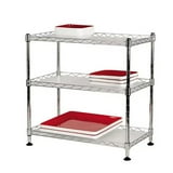 Multi-Functional Mini Small Chrome-Plated 3-Tiers Metal Shelf Unit ...