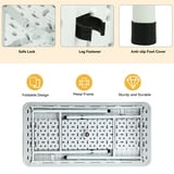 Dextrus Ice Table, 4FT Folding Ice Cooler Table with Drain and Skirt ...