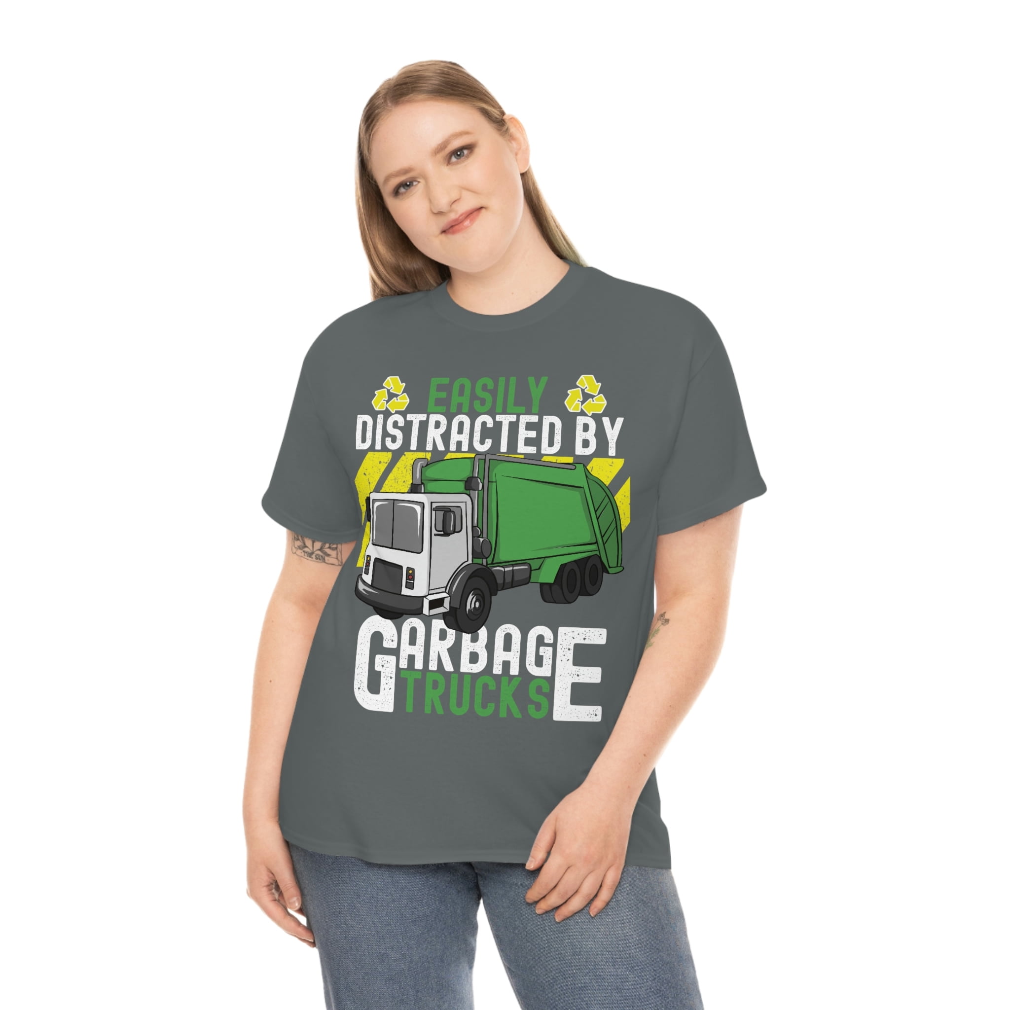 Recycling Trash Day Easily Distracted by Garbage Trucks T-shirt ...
