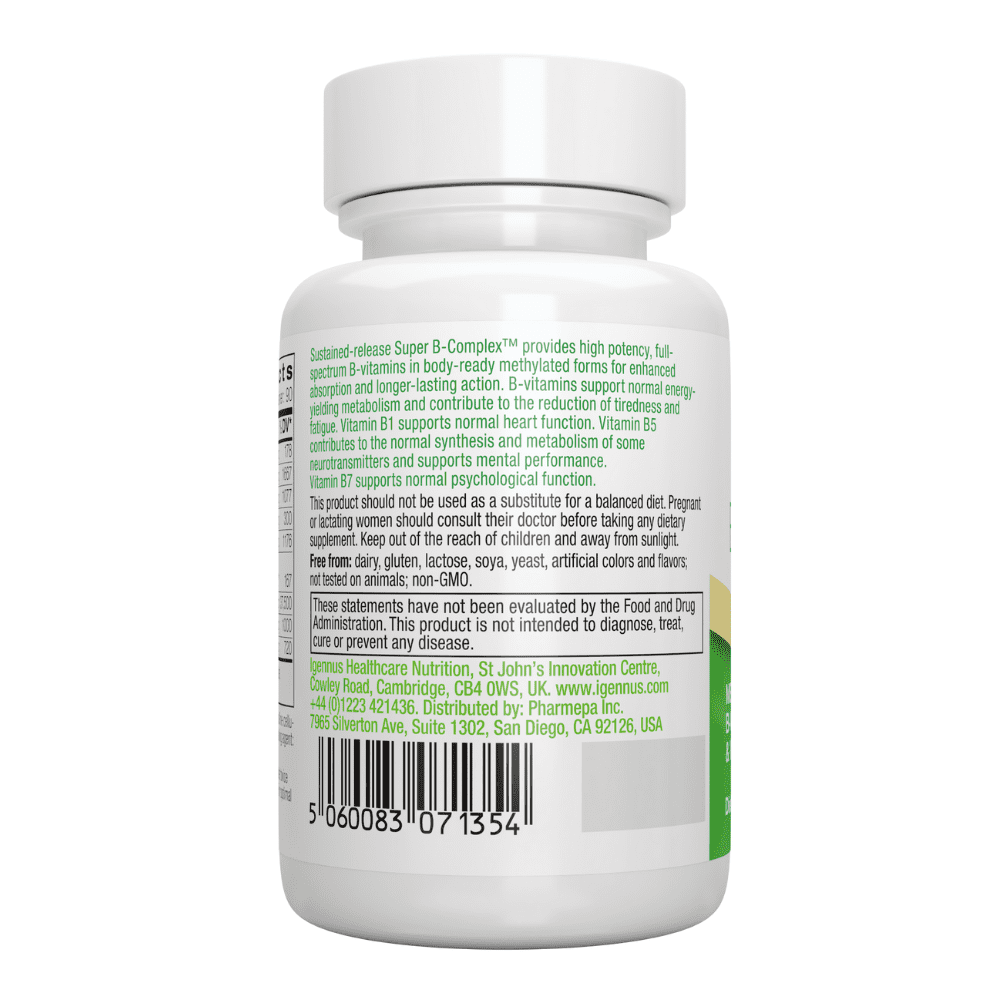 Buy Igennus Super B-Complex, Methylated & Sustained Release B Complex ...