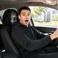 2PC Creepy Ghost Face Car Headrest Cover, Universal Stretch Spooky ...
