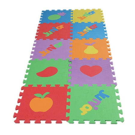 10x PE Foam Interlocking Mats, Floor Mat, Baby Kids Play Mat, Exercise ...