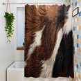 Cowhide Shower Curtains for Bathroom, Brown Black White Animal Cow Fur ...