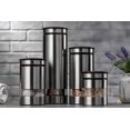 Airtight Glass Canister Set of 4 with Stainless Steel Sleeve for ...