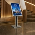 BERPET Heavy Duty Aluminum Pedestal Sign Stand 21" x 29" - Silver ...