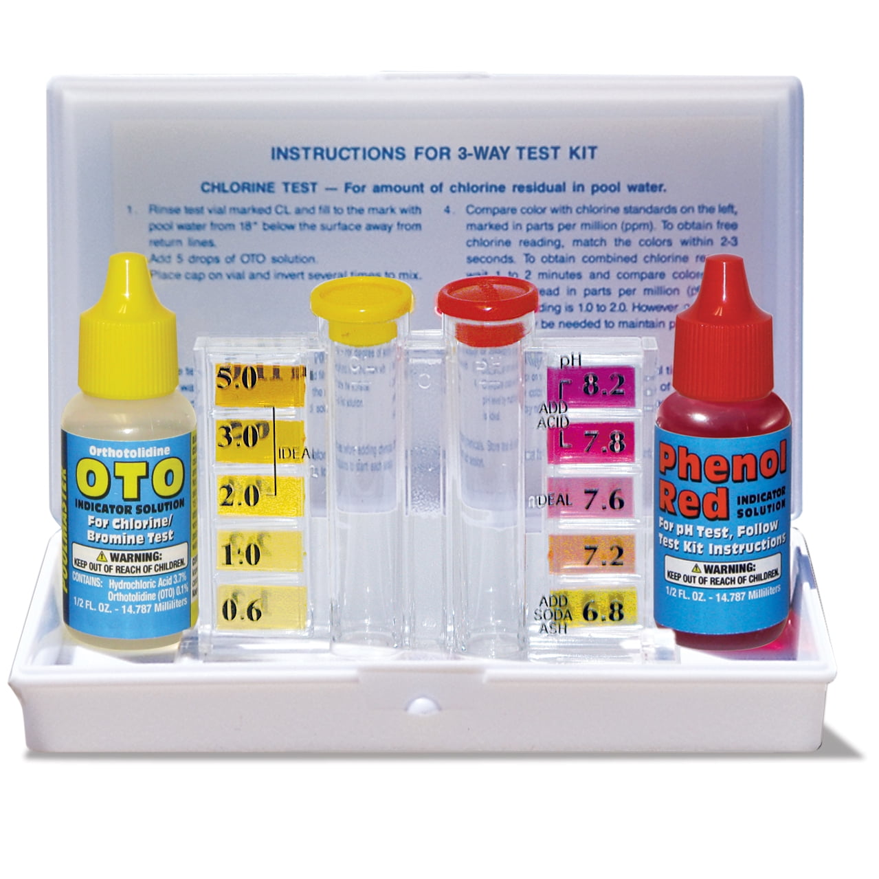 Poolmaster 22240 3-Way Swimming Pool or Spa Water Test Kit with Case ...