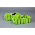 Basicwise Plastic Storage Stacking Bins, Green (Pack of 6) - Walmart.com