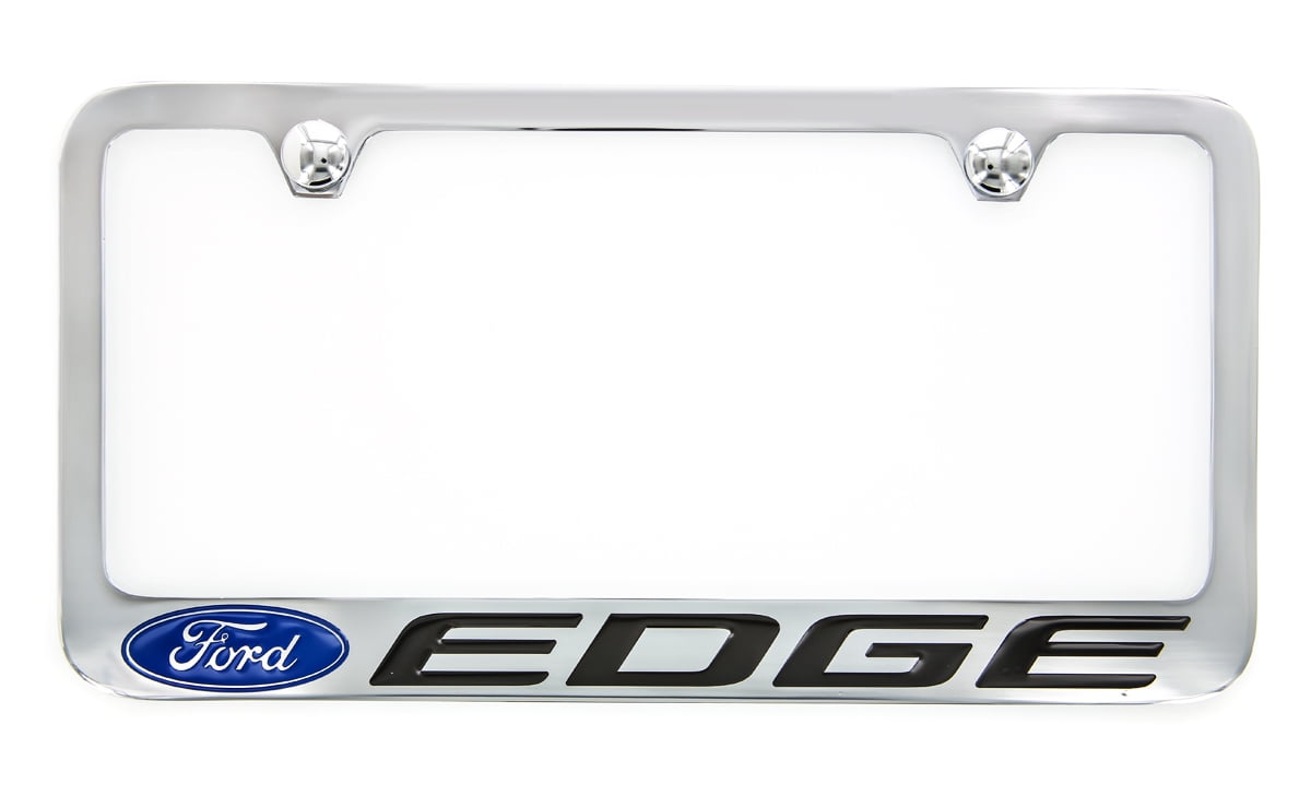 Ford Edge Chrome Plated Brass Metal License Plate Frame wide bottom ...