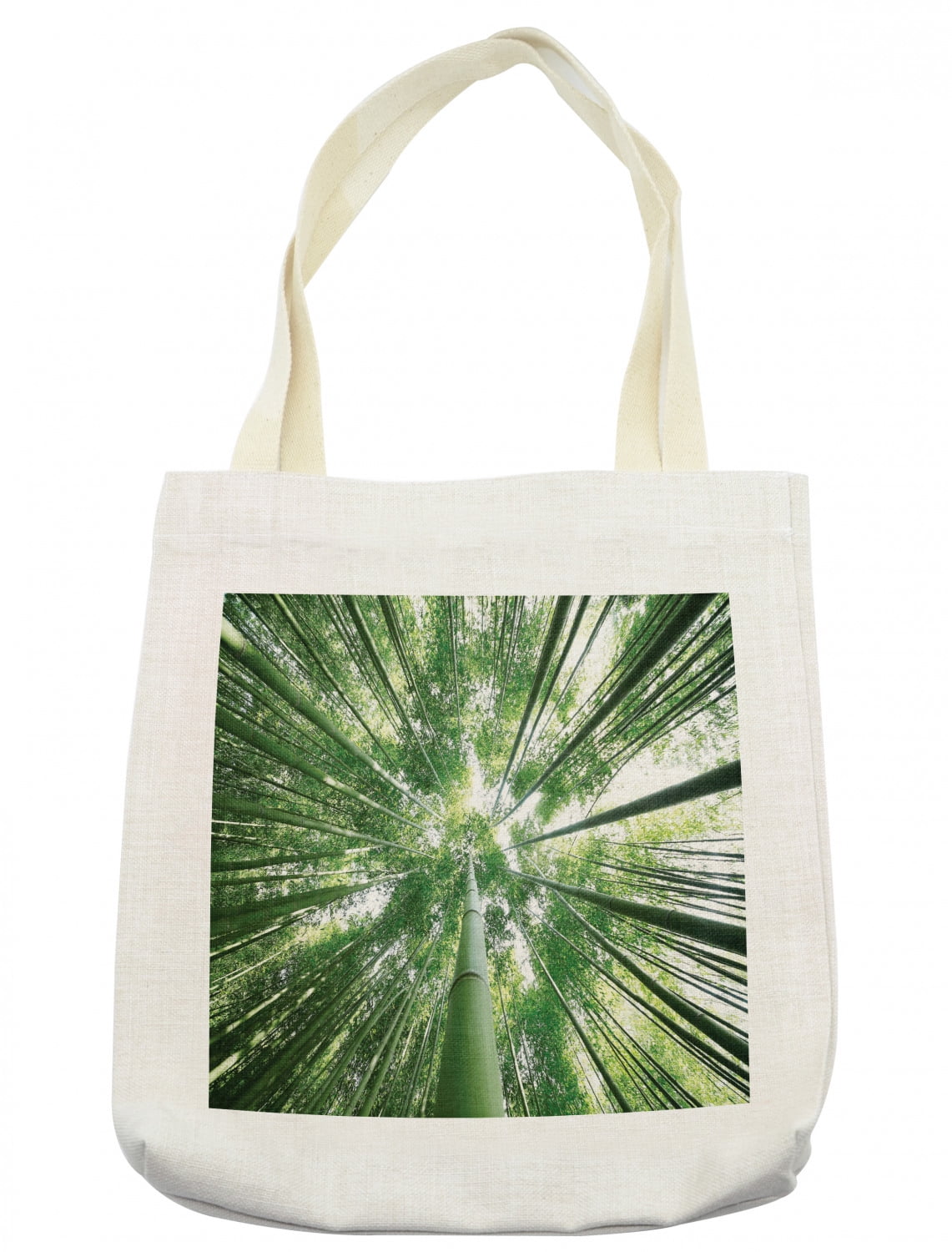 Bamboo Tote Bag, Tropical Rain Forest Tall Bamboo Trees in Grove Exotic ...