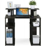 Furinno JAYA Simple Design Computer Writing Desk, Walnut - Walmart.com