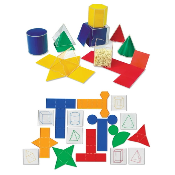 Learning Resources Folding Geometric Shapes, Math Manipulatives, Ages 7 ...