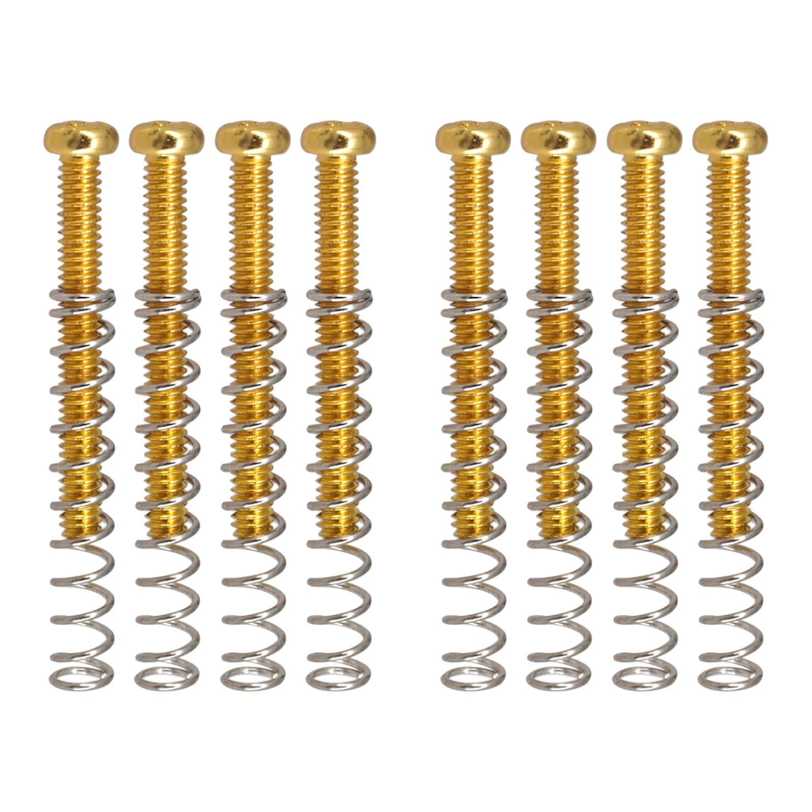 8x Metal Humbucker Pickup Mounting Screws and Springs Electric Guitar ...