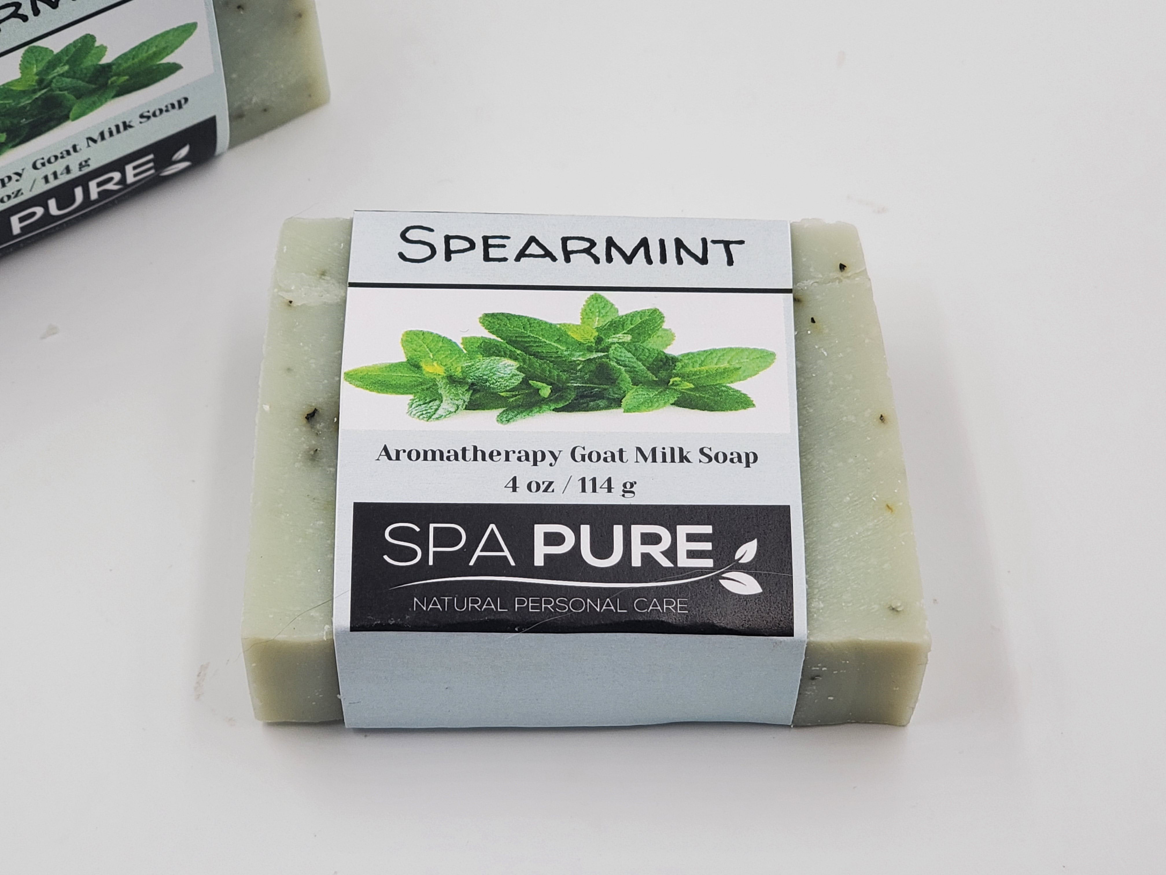 Spa Pure Spearmint Handmade Aromatherapy Soap, Goat Milk Soap ...