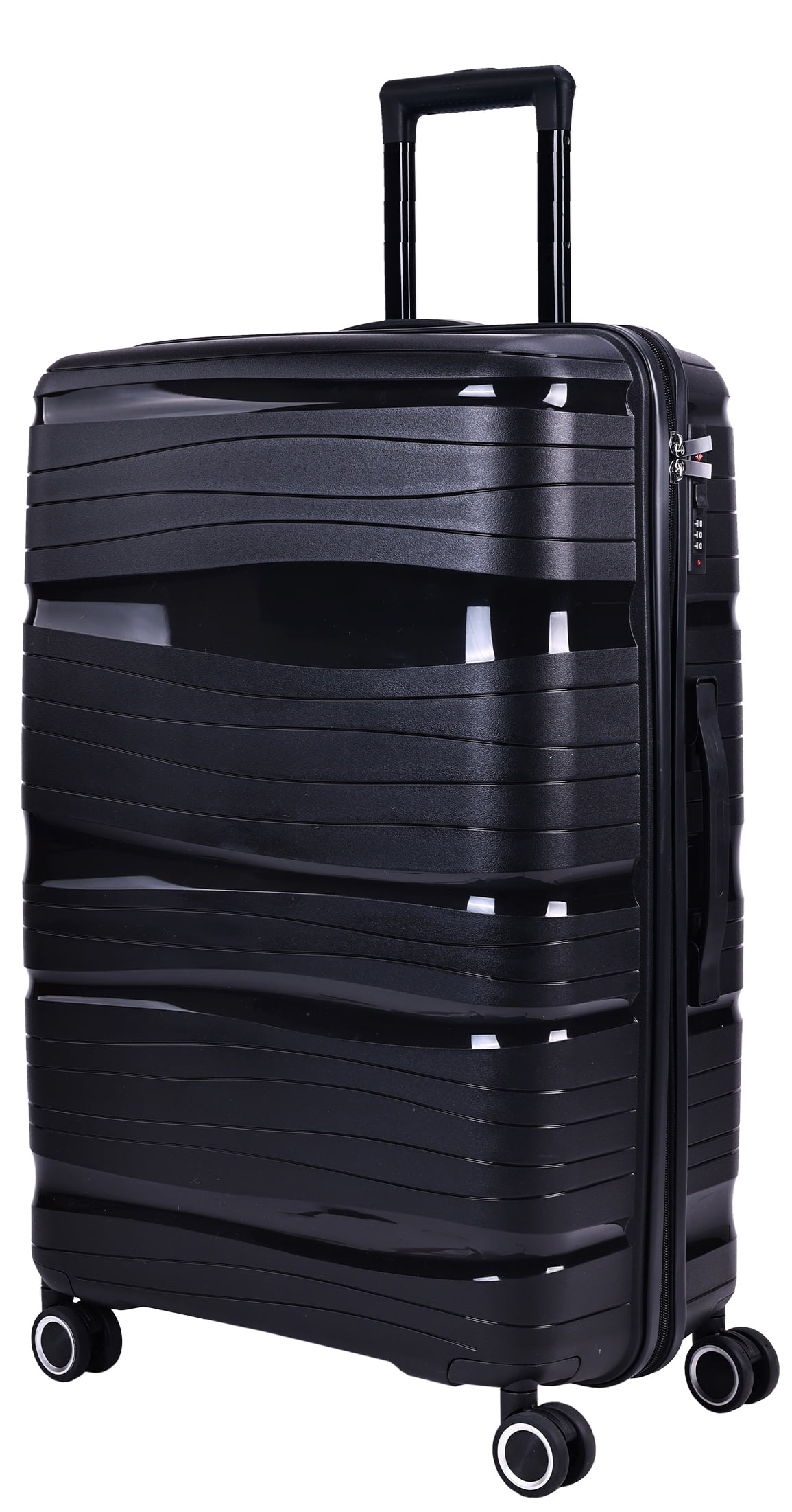 BalanceFrom 28-Inch Hard Side Suitcase with Spinner Wheels, Black ...