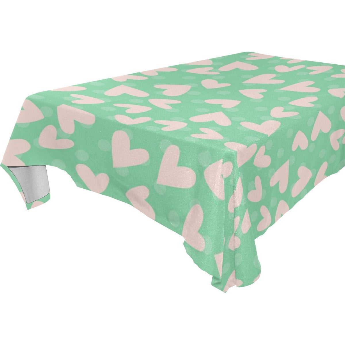 POPCreation Pink Love Heart Tablecloths Love Heart Table Top Decoration ...