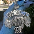 Huge Get Money 1st Cash Fist Jumbo Hip Hop Pendant Iced Flooded Out ...